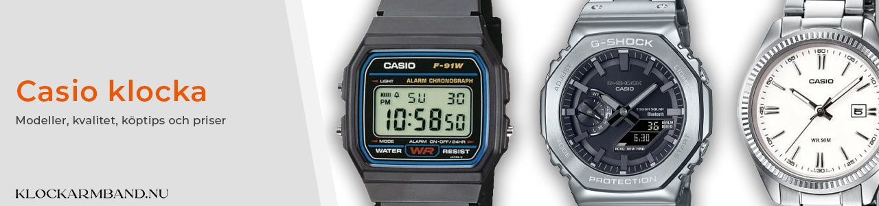 Casio klocka: modeller, kvalitet, köptips och priser – Klockarmband